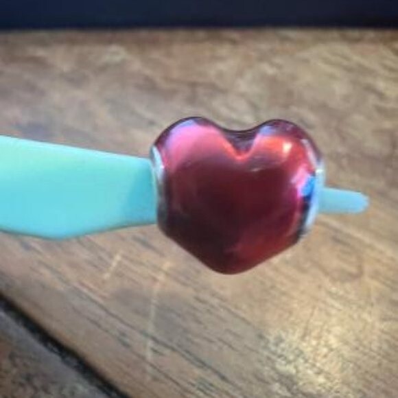 Pandora | Jewelry | Pandora Metallic Red Heart Charm | Poshmark